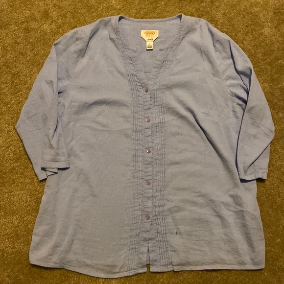 Talbots | Tops | Talbots Stretch Button Down Tunic | Poshmark